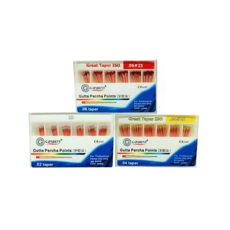 Jual Dental Gutta Percha Point bahan pengisi saluran akar 15 20 25 30 ...