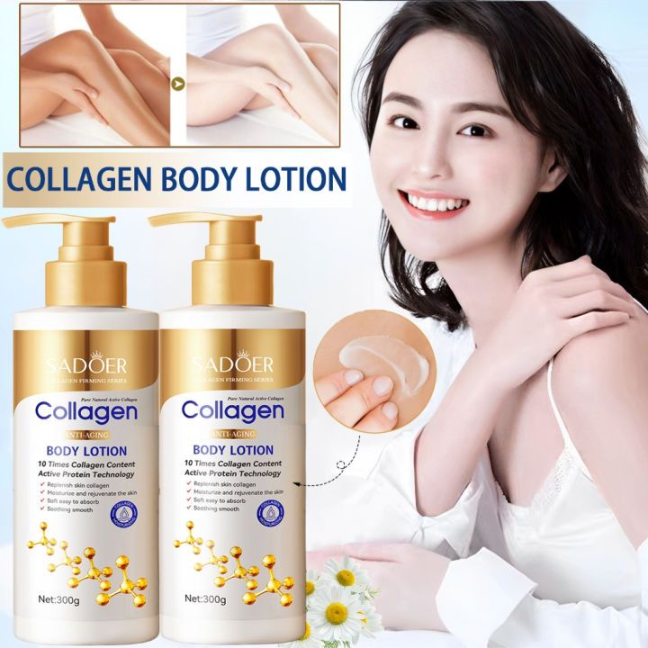 Jual SADOER Collagen Whitening Body Lotion 300g Pemutih Badan Permanen Pelembab Dan Meremajakan ...
