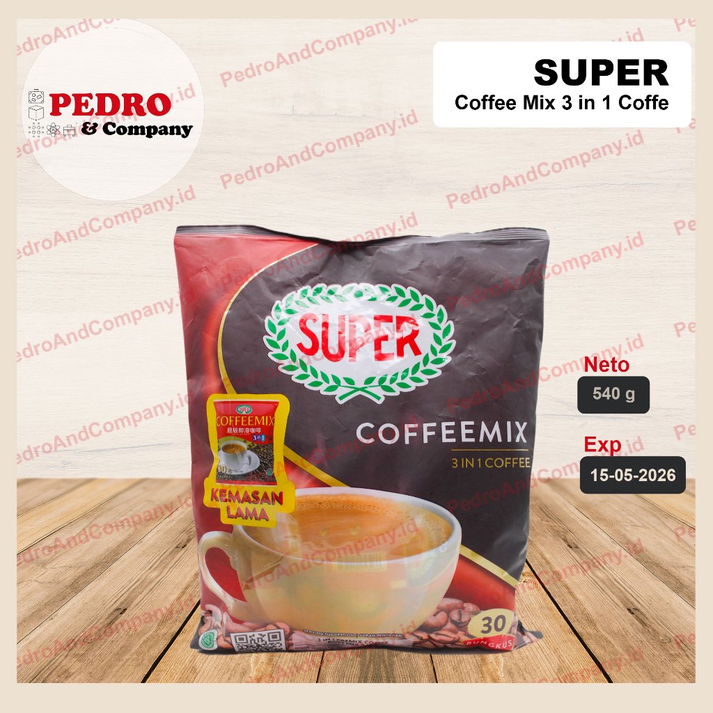Jual Super coffeemix 3in1 600 gram 30 bungkus kopi malaysia | Shopee ...