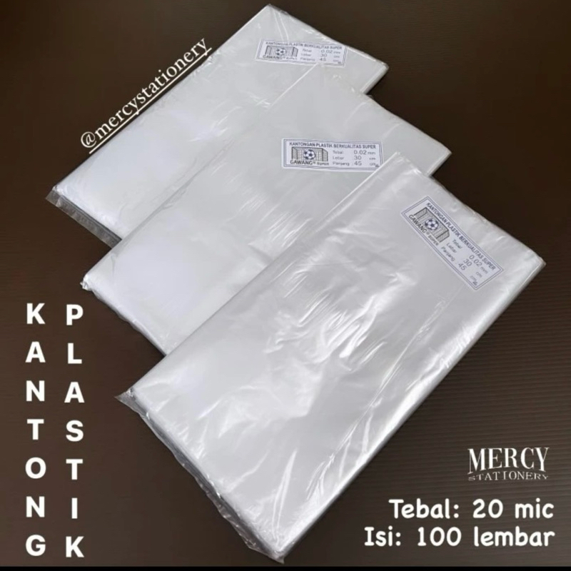 Jual Kantong Plastik PP Bening Kantongan Plastik Packing Olshop Serbaguna 23x35 Laundry 30x45 ...