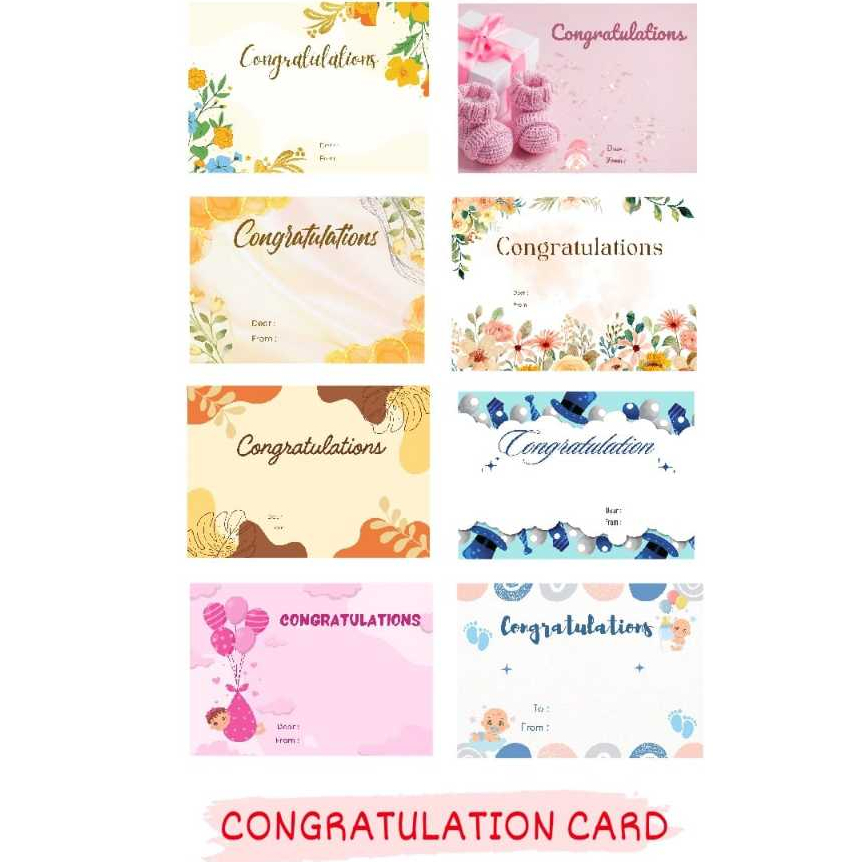 Jual Congratulation card / Kartu ucapan selamat / Gift card | Shopee ...