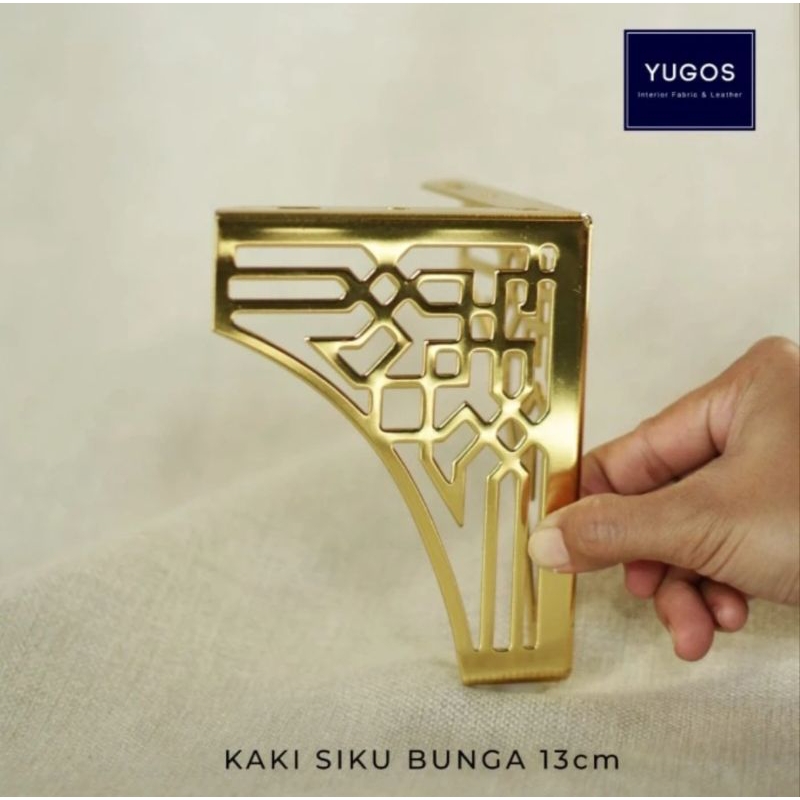 Jual KAKI SOFA / KURSI SIKU BUNGA CLASSIC GOLD 13 CM | Shopee Indonesia
