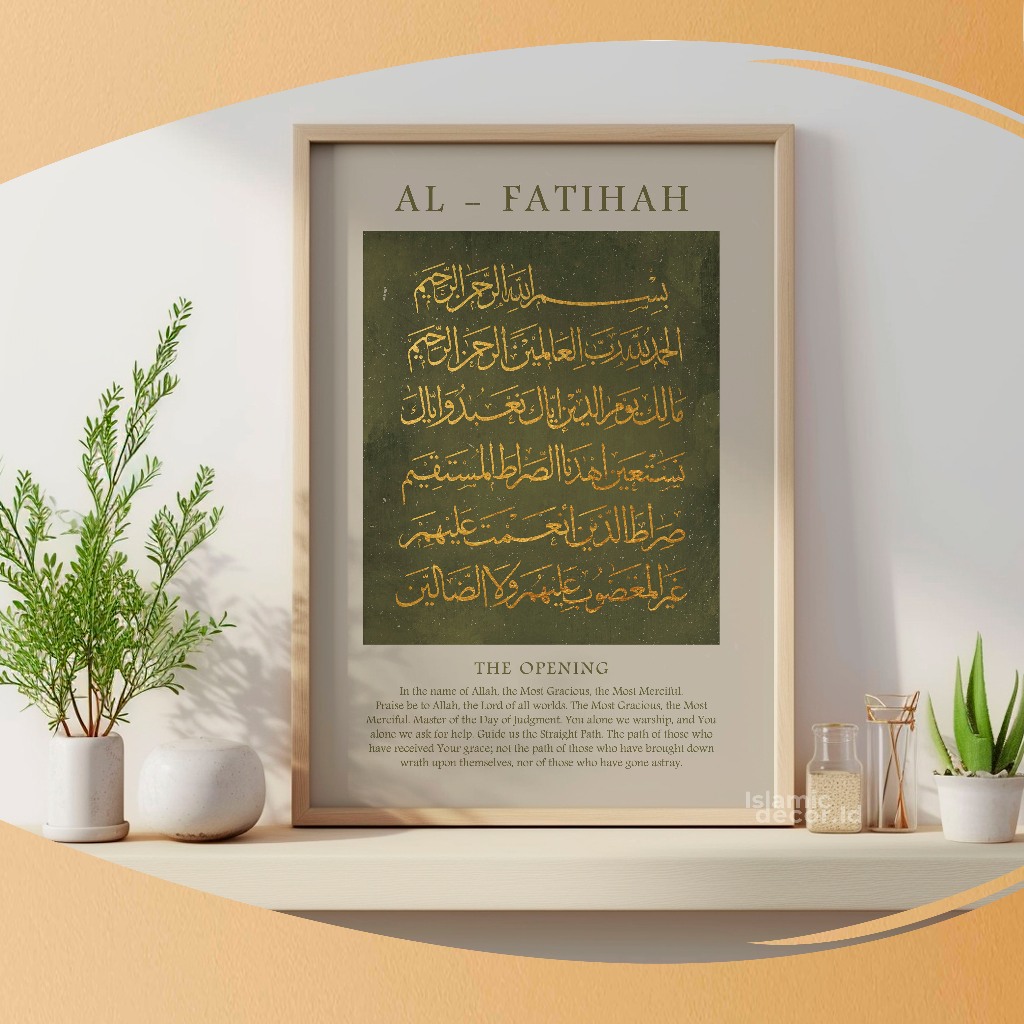 Jual IslamicDecor.Id | Hiasan Dinding Vintage Kaligrafi Al Fatihah ...