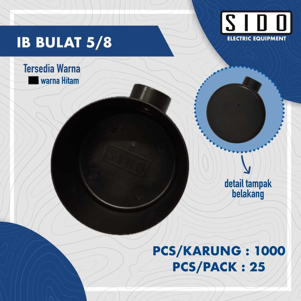 Jual inbodus inbowdus 5/8 hitam rumah saklar tanam | Shopee Indonesia