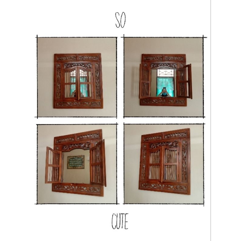 Jual Jendela Figura Krepyak Jati Ukir + Kaca | Hiasan Dinding Kayu Jati ...