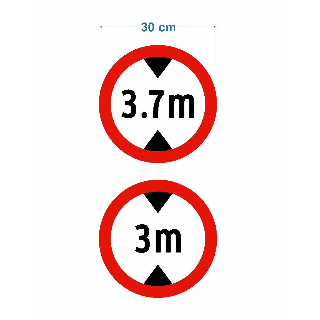 Jual Custom rambu lingkaran batas ketinggian 30cm plat alumunium ...