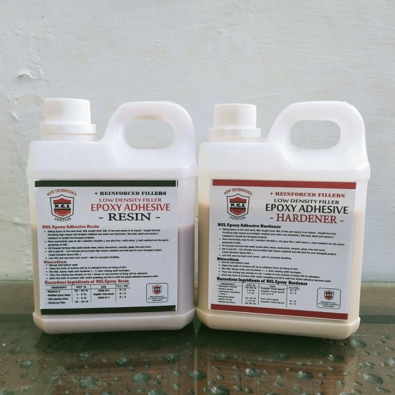 Jual LEM EPOXY KAYU NGL FILLER 1RESIN 1HARDENER (BESAR ) KOTAK | Shopee ...