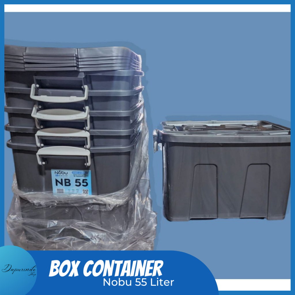 Jual Box Container NOBU 55 L Hitam / Box Container Hitam / Box ...