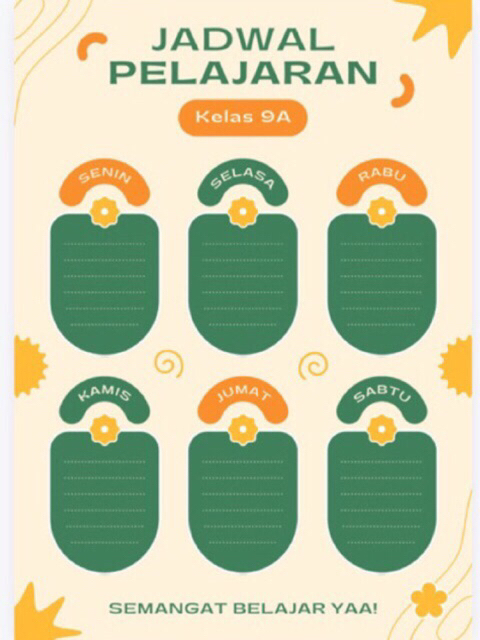 Jual Poster Jadwal Pelajaran Sekolah Anak ukuran a4 | Shopee Indonesia