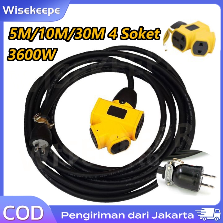 Jual Kabel Colokan Listrik Panjang 5/10/20/30 Meter / Kabel Saklar ...