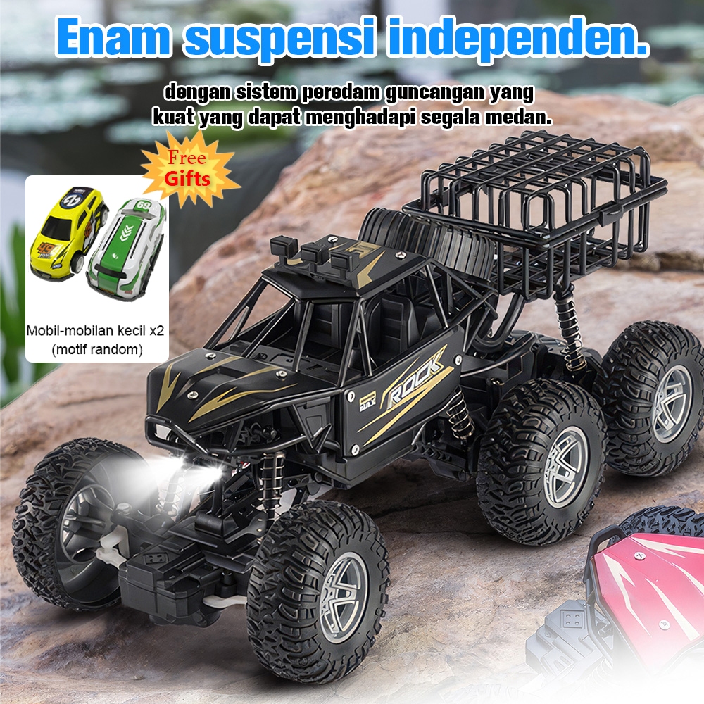 Jual Jojotoy Mainan Mobil Remote Control 4WD Mobil Mobilan Offroad 6 Roda Alloy Climbing Car RC ...