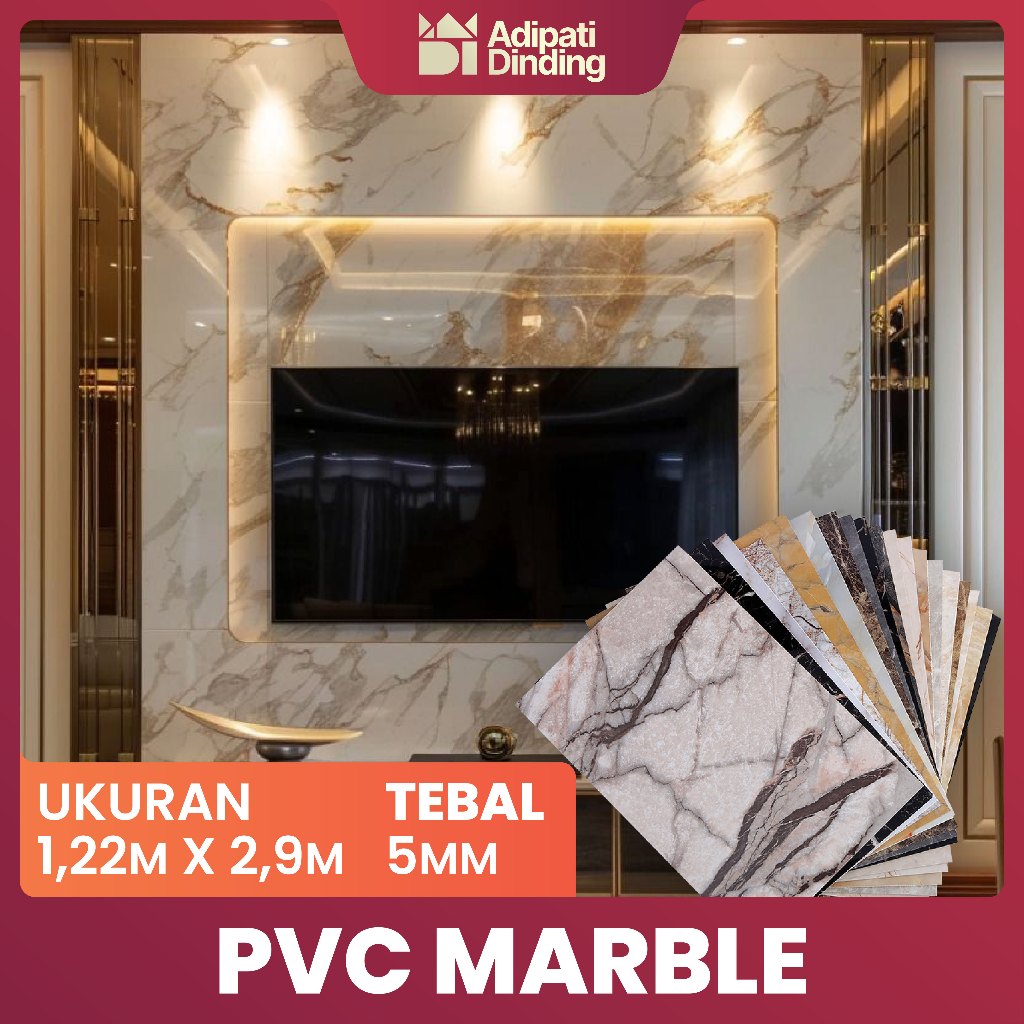 Jual PVC MARBLE UKURAN 1.22 METER x 2.9 METER/ UPVC MARMER PANEL PVC ...