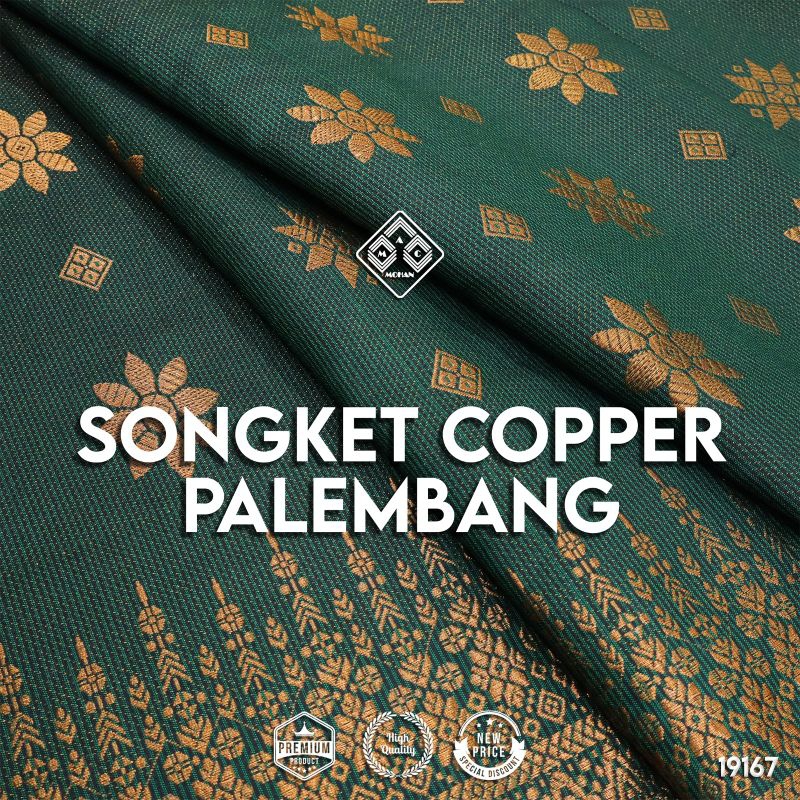 Jual Kain SONGKET COPPER PALEMBANG Per 0.5m Border Songket Multitone ...