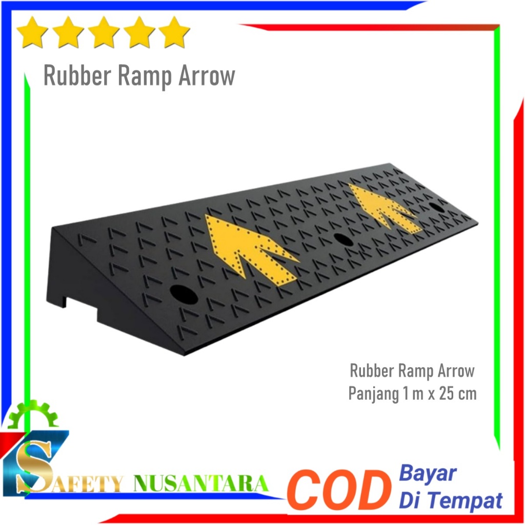 Jual Rubber Ramp Arrow Tanjakan Karet Panjang 1 Meter Tinggi 7cm / 10cm ...
