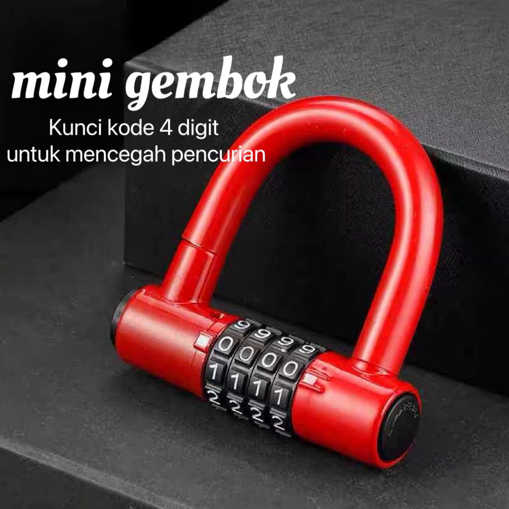 Jual U-Lock Mini Steel Gembok Nomor Gembok Angka Gembok Rumah Pagar ...