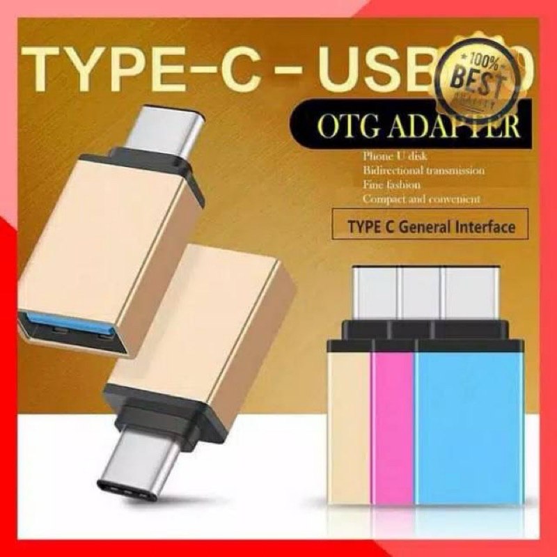 Jual OTG USB Type C Tipe C Dongle Konverter Connector to Normal USB ...