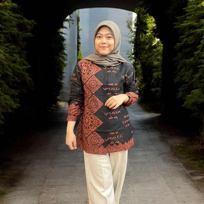 Jual BATIK LONTARA KHAS SULAWESI BLOUSE | Shopee Indonesia