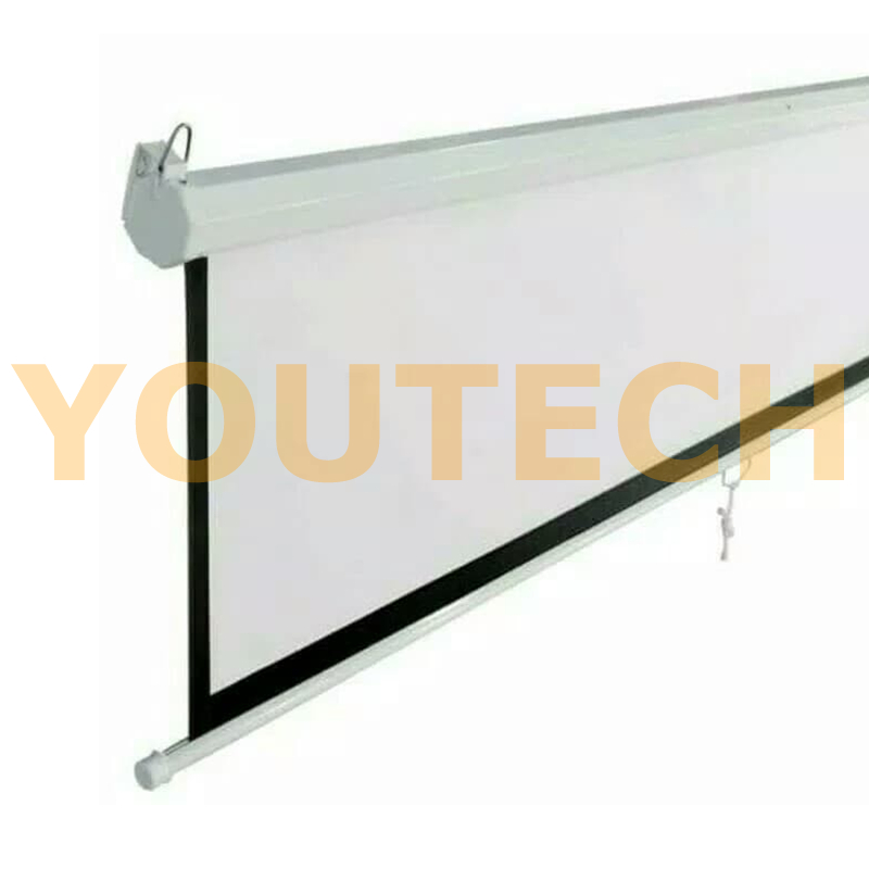 Jual Screen Projector Manual 120" Rasio 4:3 Layar Proyektor Gantung ...