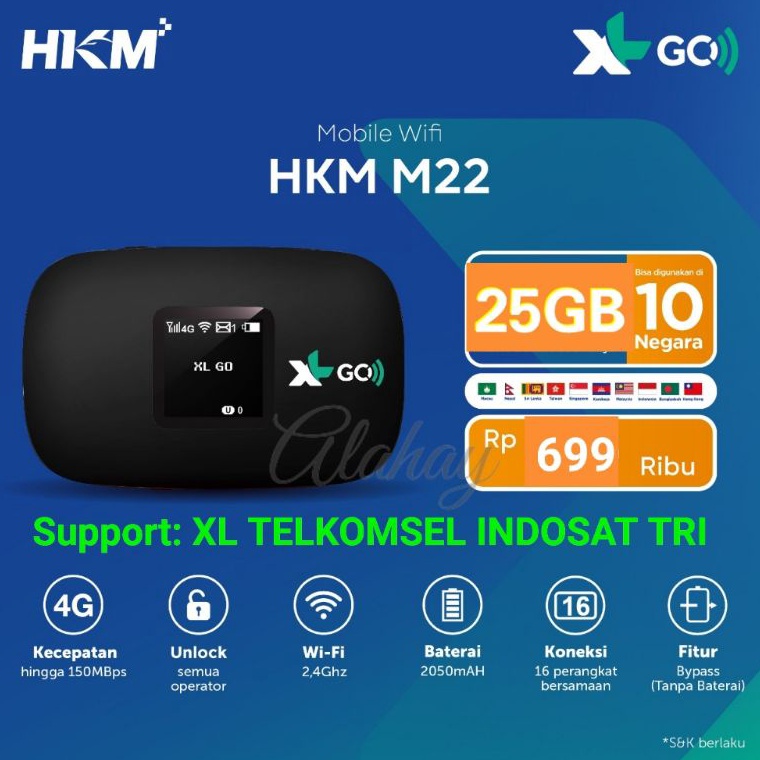 Jual MODEM WIFI HKM M22 MIFI UNLOCK BYPASS 3G 4G SUPPORT SEMUA OPERATOR ...