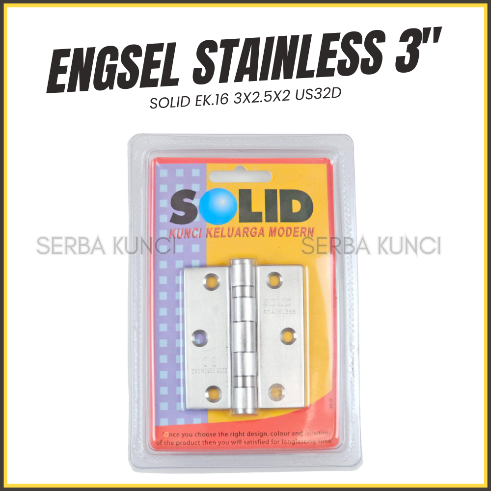 Jual Solid Engsel Stainless EK.16 3x2,5x2 2BB US32D Door Hinge Bearing ...