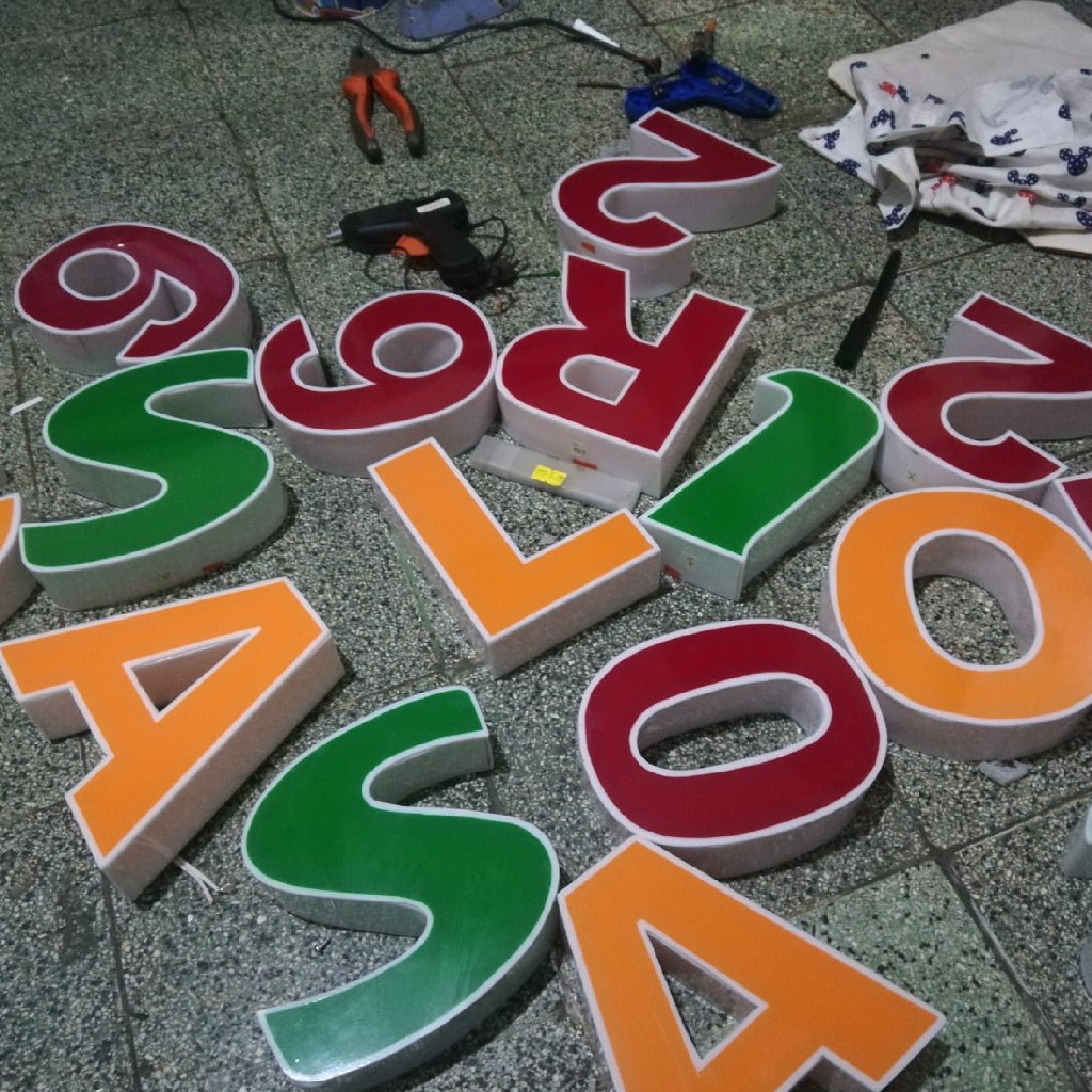 Jual HURUF TIMBUL AKRILIK LED OUTDOOR LAMPU NYALA, LETTER 3D LED, NEON ...