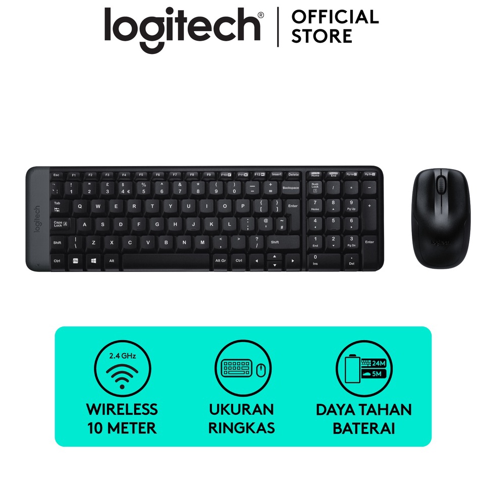 Jual Logitech MK215 Combo Keyboard dan Mouse Wireless Compact b I1B4 ...