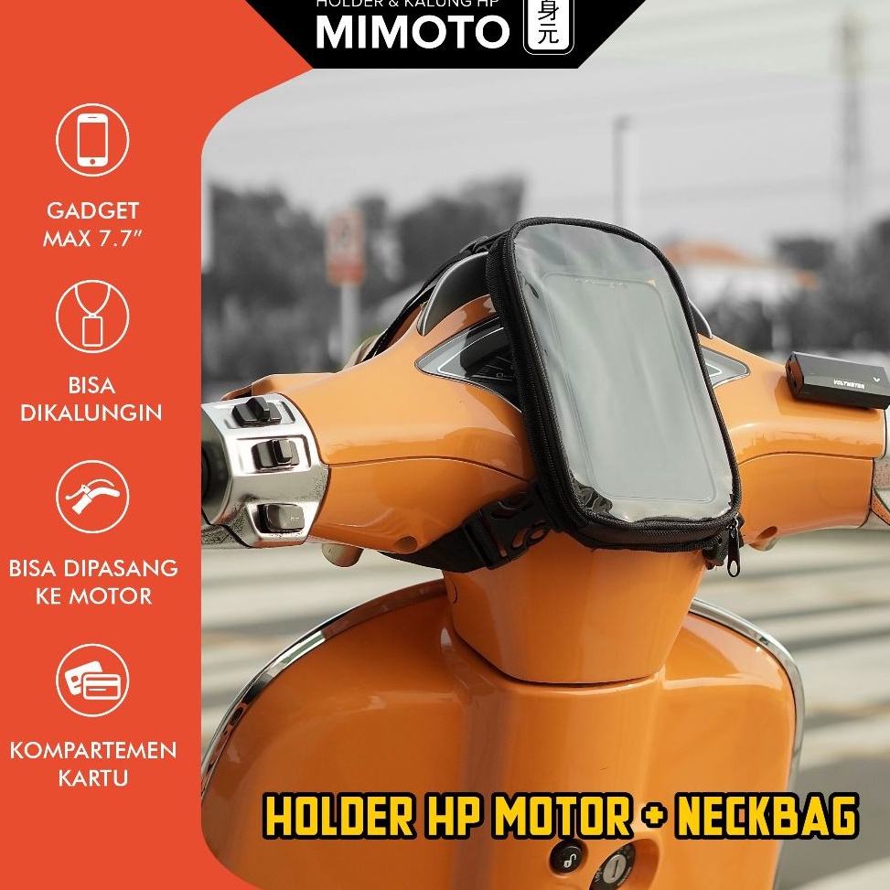 Jual KODE U69N Tas Holder HP Motor Mimoto by FUNCOVER Phone Stand Neckbag Kalung Lanyard Kartu ...