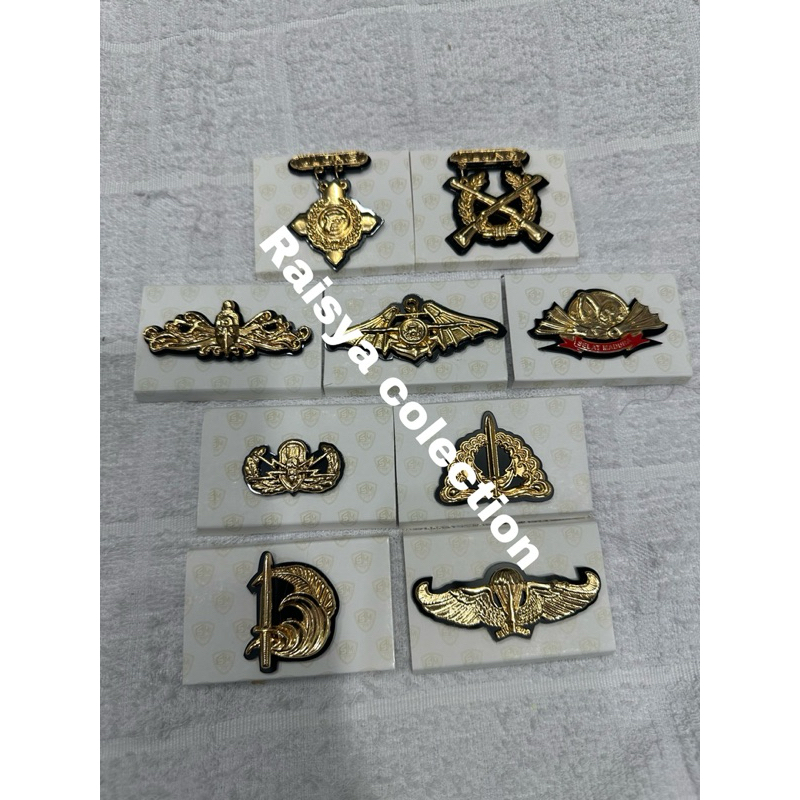 Jual brevet tni al akrilik hitam / brivet tni al mirror hitam terbaru ...