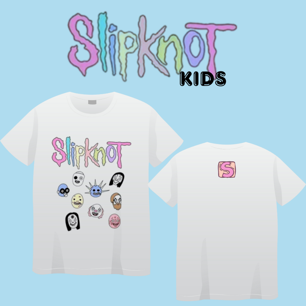 Jual Kaos Anak - Kaos Anime Kartun Band SLIPKNOT Sablon Depan Belakang ...