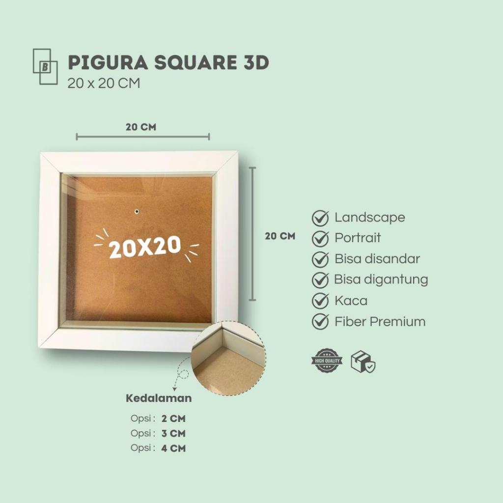 Jual Bingkai 3D 20x20 pigura foto aesthetic pop up frame untuk kado ...