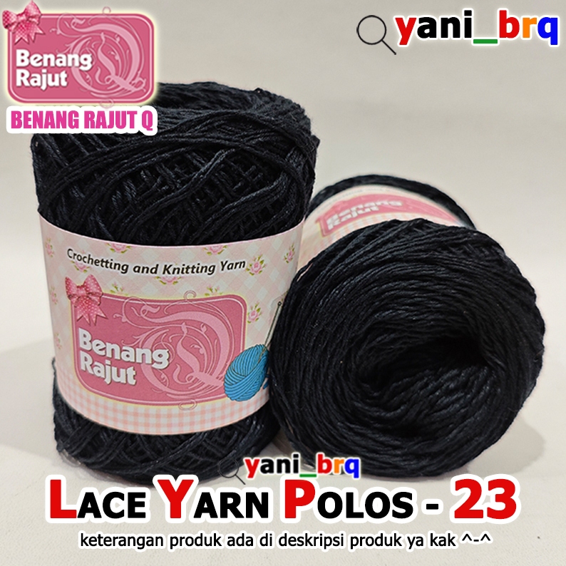 Jual BENANG JALA LACE HITAM TOKO BENANG RAJUT yani_brq | Shopee Indonesia
