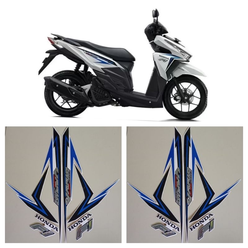 Jual striping honda new vario 125 led tahun 2015 2016 warna putih biru ...