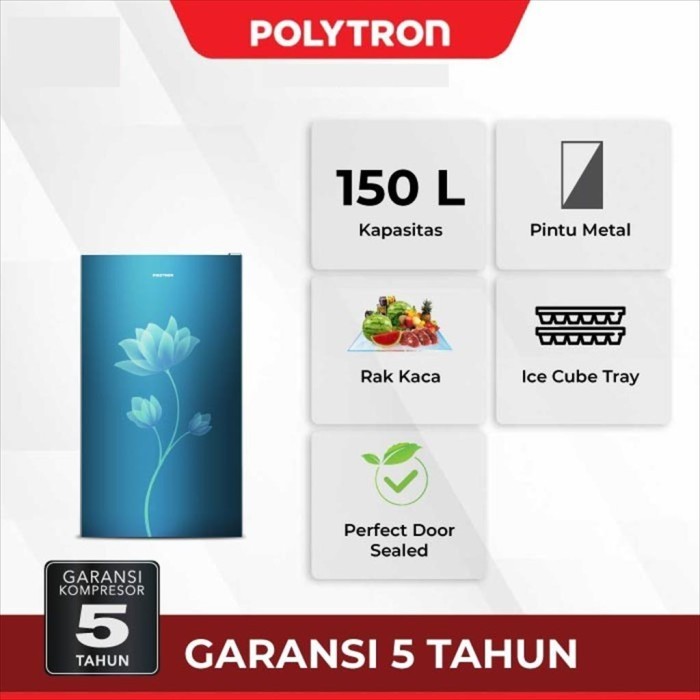 Jual KULKAS 1 PINTU POLYTRON PRB159 / PRB 159 R/B , KAPASITAS 150 LITER ...