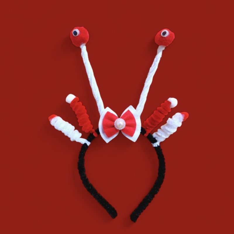 Jual BANDO MERAH PUTIH ALIEN TUAN CRAB DENGAN PITA BANDO LUCU UNTUK ...