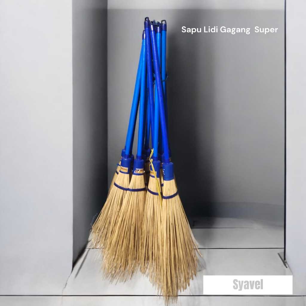 Jual sapu lidi taman sapu lidi gagang biru | Shopee Indonesia