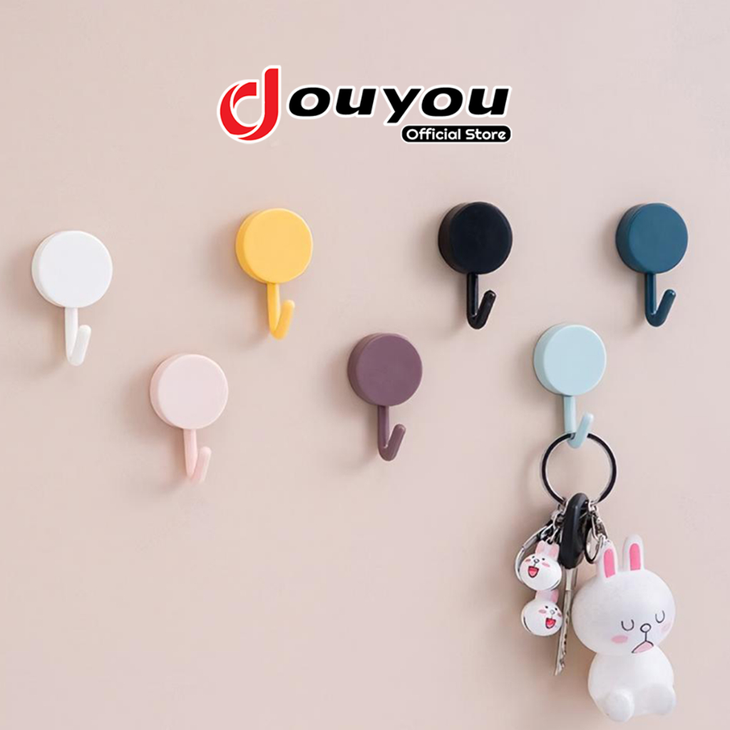 Jual Gantungan Hook Tempel Dinding Bulat Macaron Lap Wall Hook Kail ...