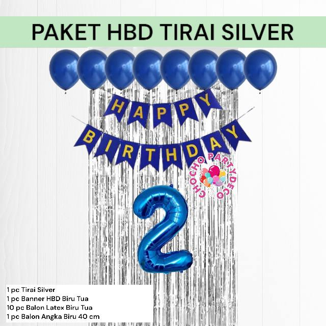 Jual Paket ULANG TAHUN HBD TIRAI SILVER / Dekorasi Ulang Tahun | Shopee ...