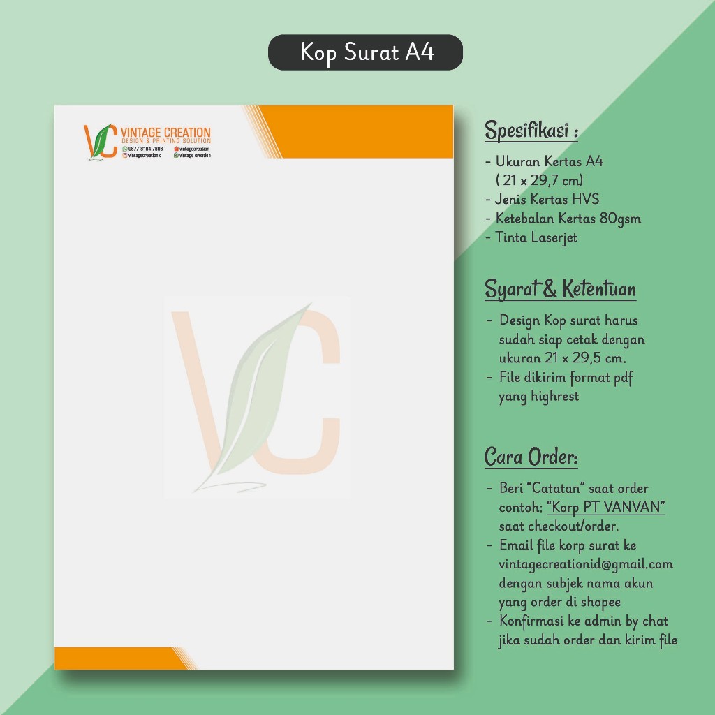 Jual Kop Surat A4 Full Color 1 RIM | Shopee Indonesia
