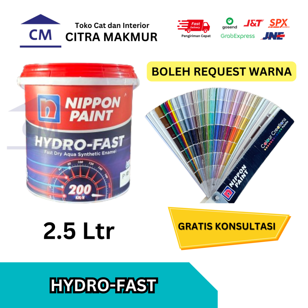 Jual NIPPON HYDRO-FAST - 2.5 Ltr ( CAT WATERBASED Tembok, Kayu, Besi ...