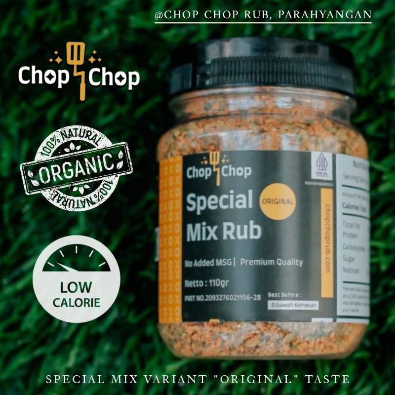 Jual ChopChop Rub ORIGINAL Special Mix, Bumbu Marinasi, Rendah Kalori, 110gr | Shopee Indonesia