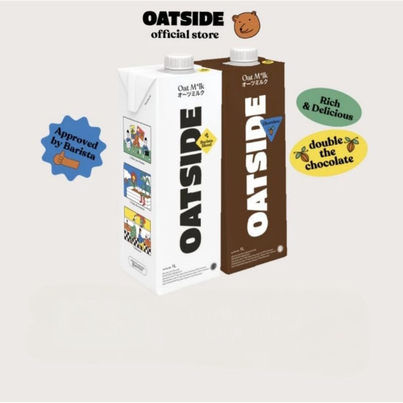 Jual Oatside Oat Milk Barista Blend | Oatside Chocolate Oat Milk 1L | Shopee Indonesia