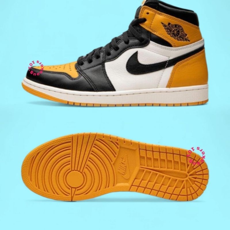 Jual Sepatu Air Jordan 1 High OG "Yellow Toe Taxi" | Shopee Indonesia