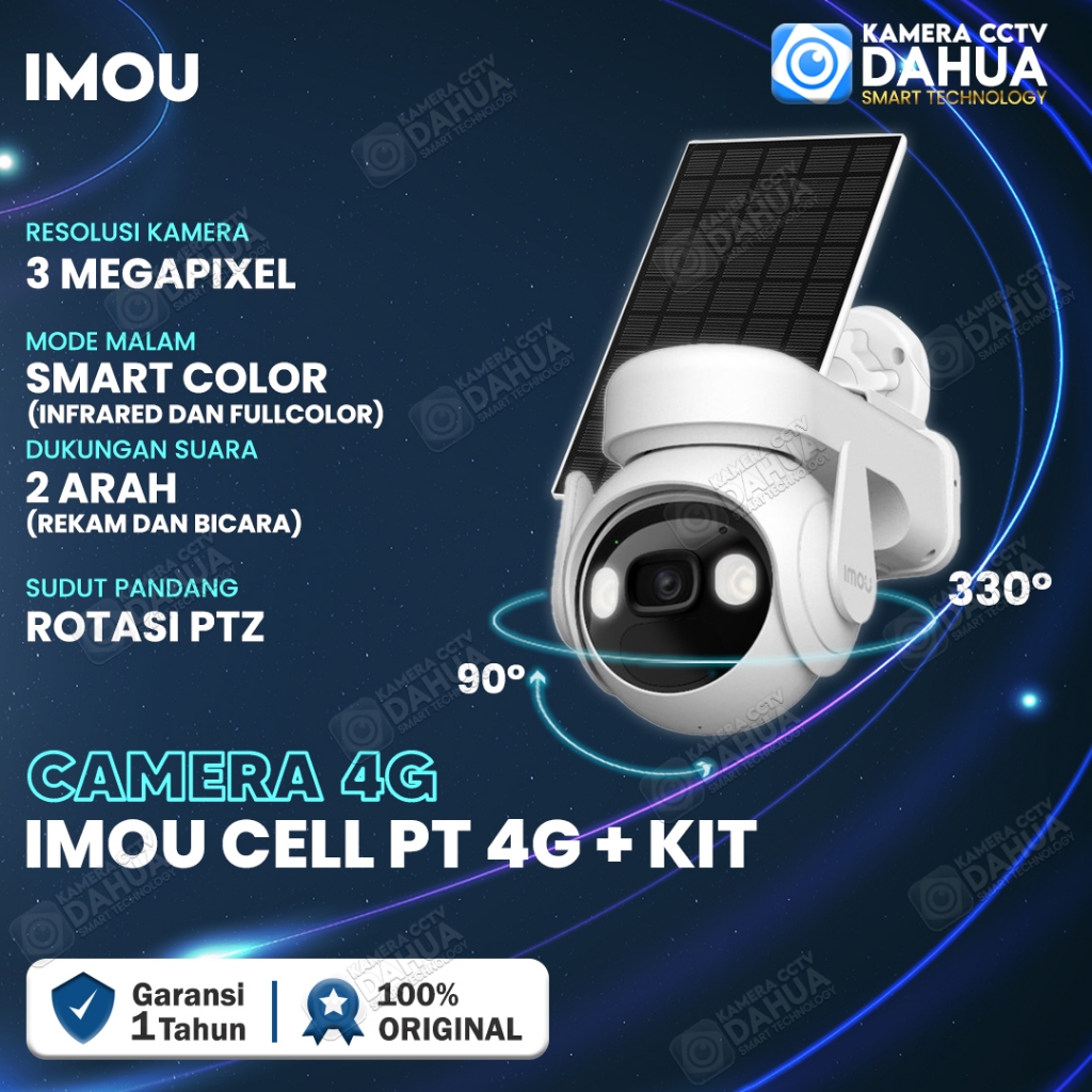 Jual CAMERA CCTV 4G IMOU 3MP KAMERA BATERAI FULL COLOR SIRINE AUDIO PTZ ...