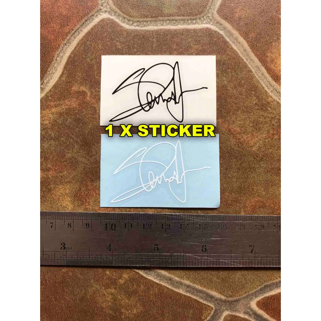 Jual Steve Harris Signed Sticker Signature Autograph Logo Headstock ...