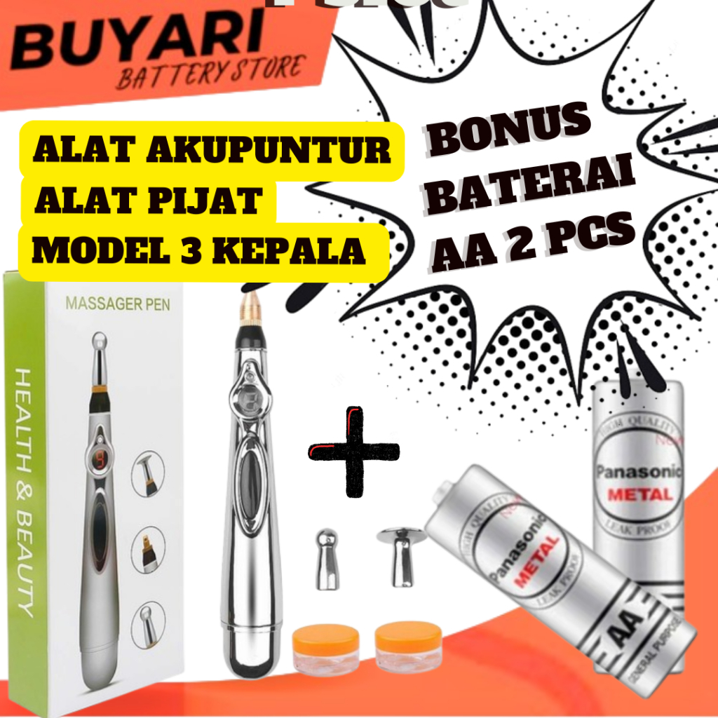 Jual BONUS 2 BATERAI!! PULPEN AKUPUNTUR LASER PENA PIJAT TERAPI ...
