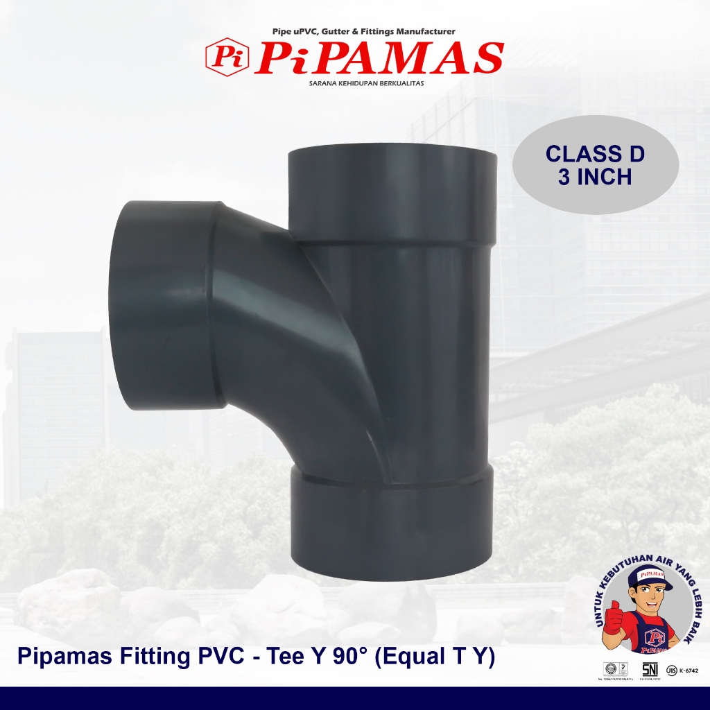 Jual PiPAMAS Tee (DV) Y 90' 3 dan 4 inch / Fitting T Pipa PVC | Shopee ...