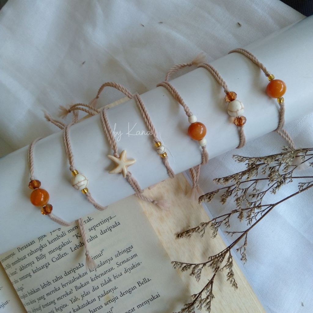 Jual [Stone] Gelang Tali Serut Manik Batu Simple | Shopee Indonesia