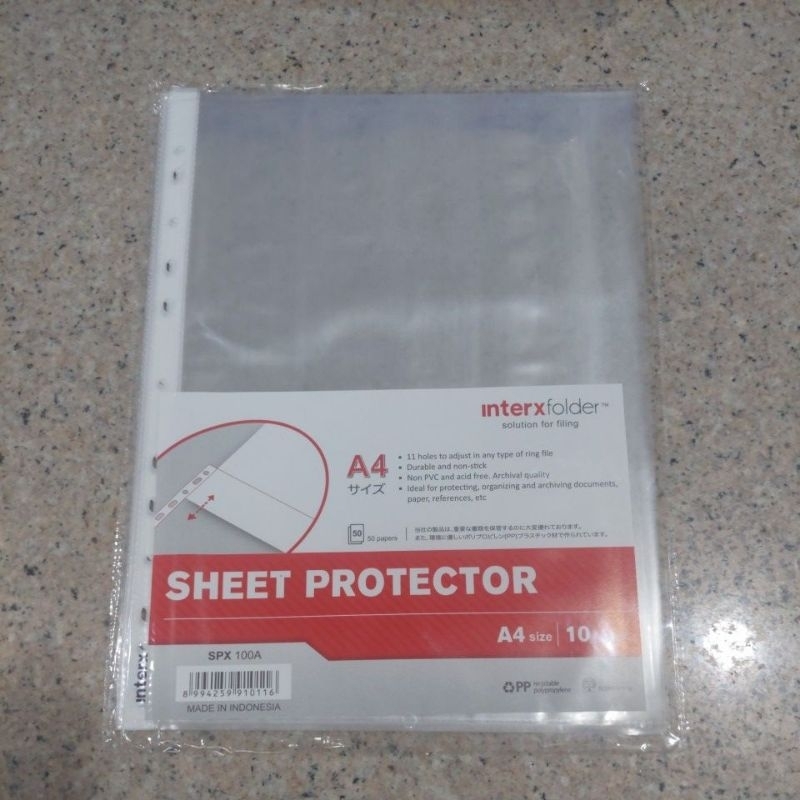 Jual PP Pocket A4 Interx Isi 10 Lembar | Shopee Indonesia