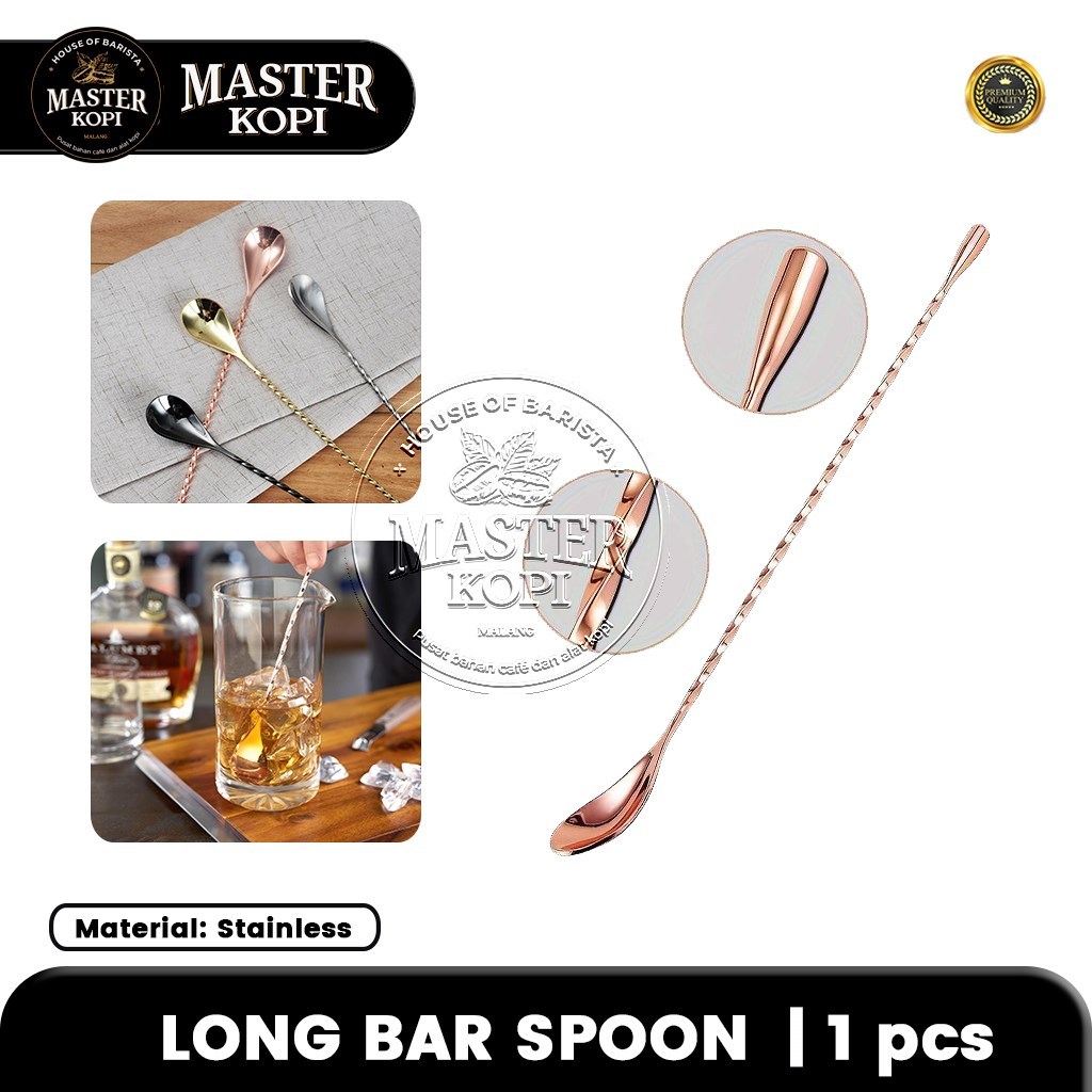 Jual Long Bar Spoon Stainless Stirring Cocktail Sendok Pengaduk Panjang ...