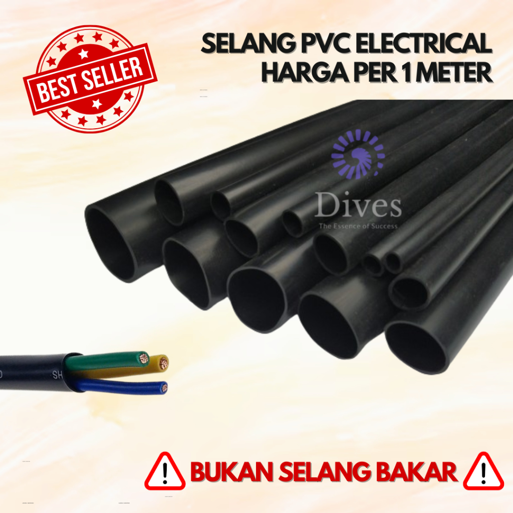 Jual Selang Pembungkus Kabel PVC Karet Anti Panas (Ketebalan 0.5 mm) | Shopee Indonesia